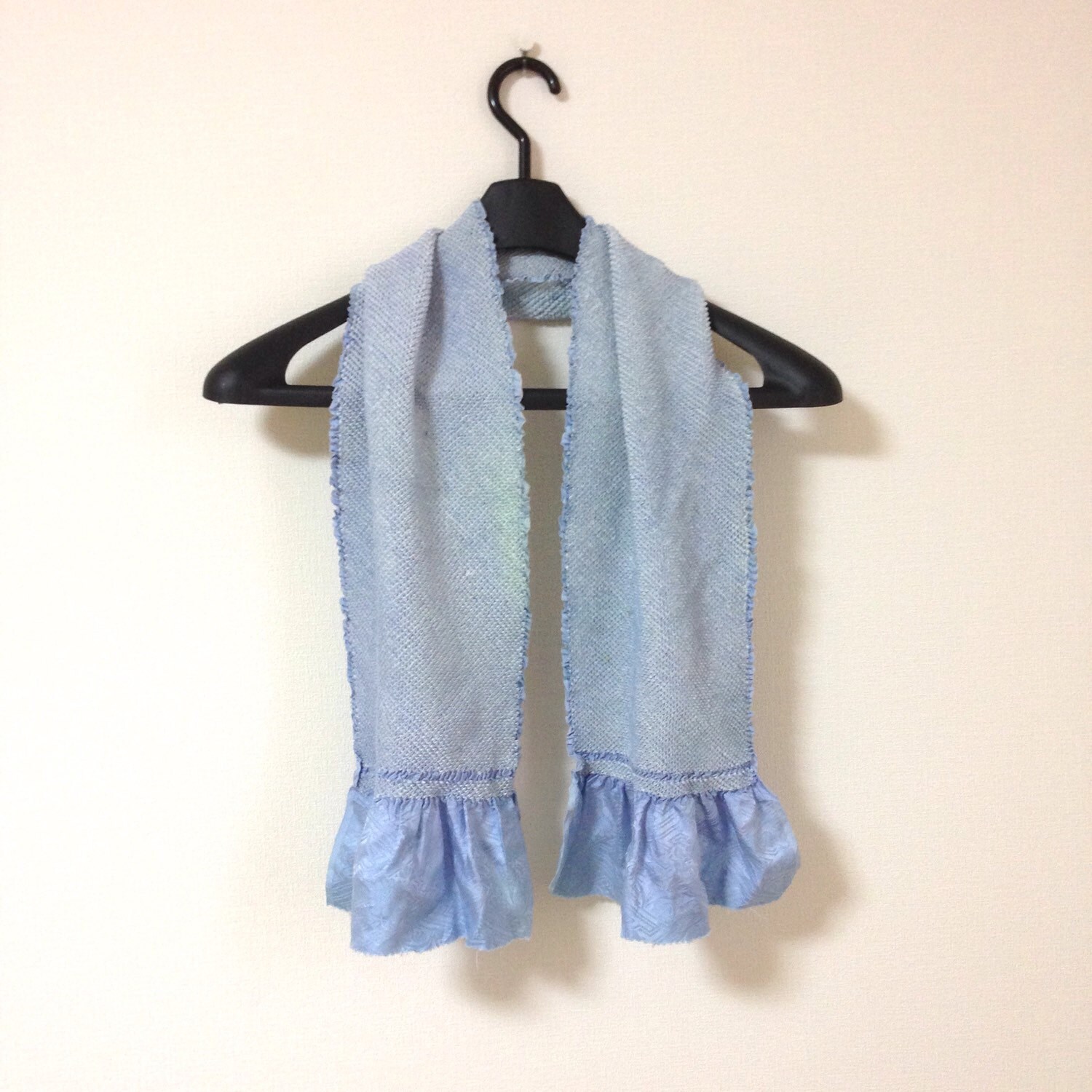 Vintage Obiage, Japanese blue silk fabric, silk belt, Shibori obiage ...