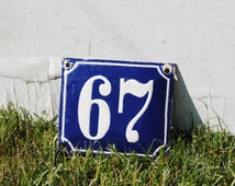 Popular items for enamel house numbers on Etsy