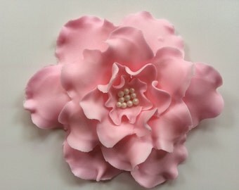 36 edible fondant flowers blush pink Hawaiian by InscribingLives