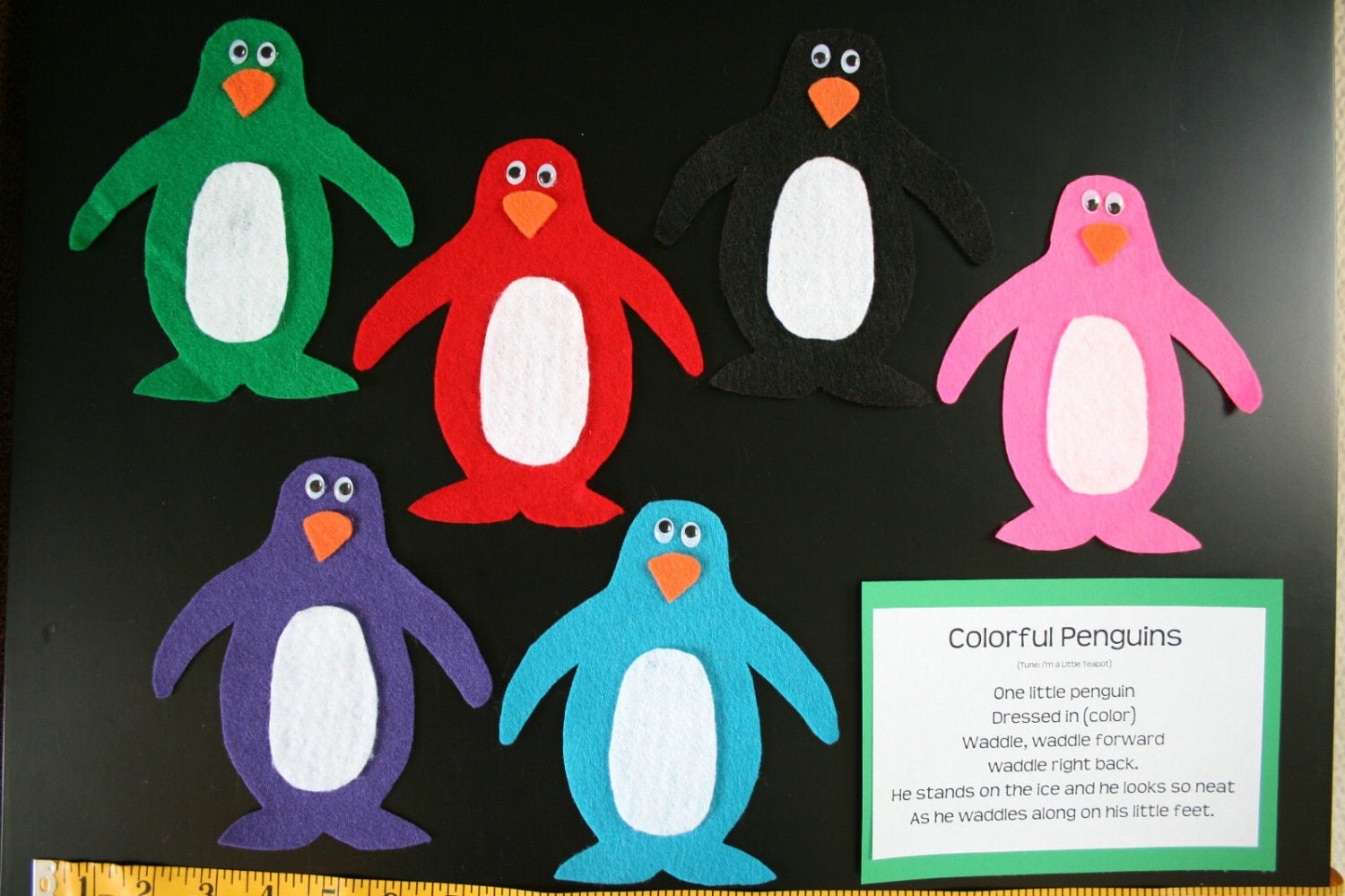 Colorful Penguins Flannel Board Story