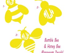 Popular items for bee monogram on Etsy