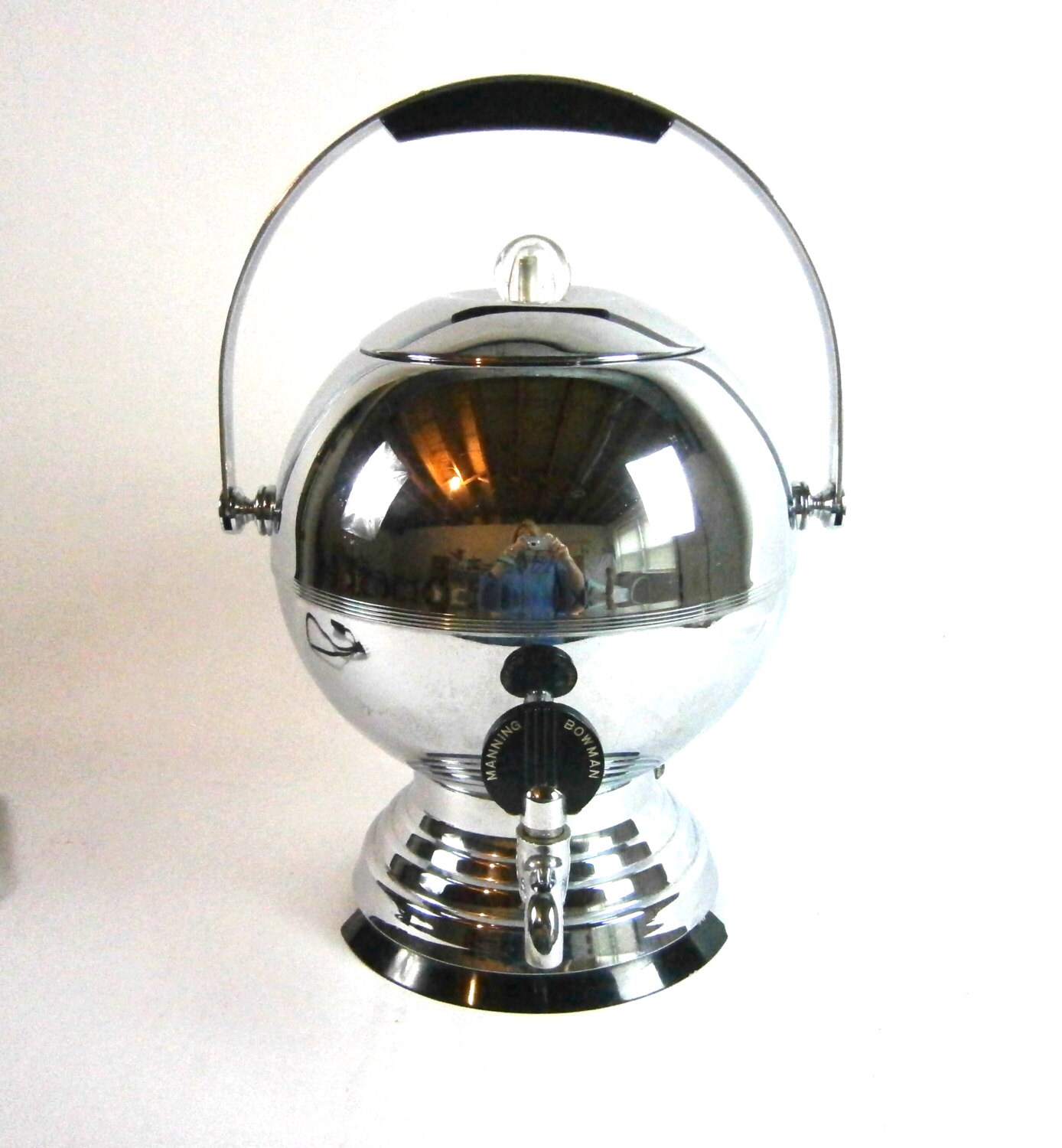 Vintage Manning Bowman Art Deco Chrome Coffee Maker with Bakelite 1930 ...