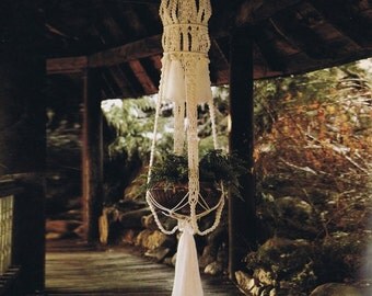 Macrame Pattern Vintage 70s Retro Rustic Vintage Handmade