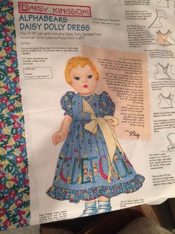 Daisy Dolly Dress BY DAISY KINGDOM Fabric Panel