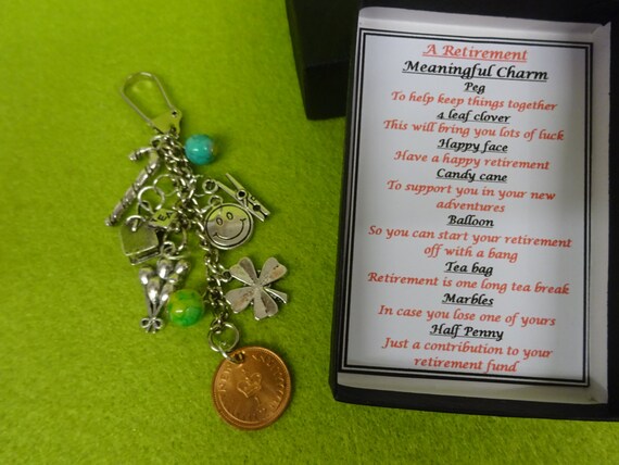 Meaningful Keepsake For a Retirement Gift Key charm Marbles
