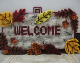 Plastic canvas sign | Etsy