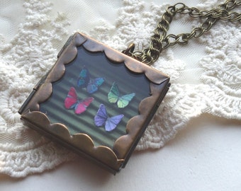 Shadow box locket | Etsy