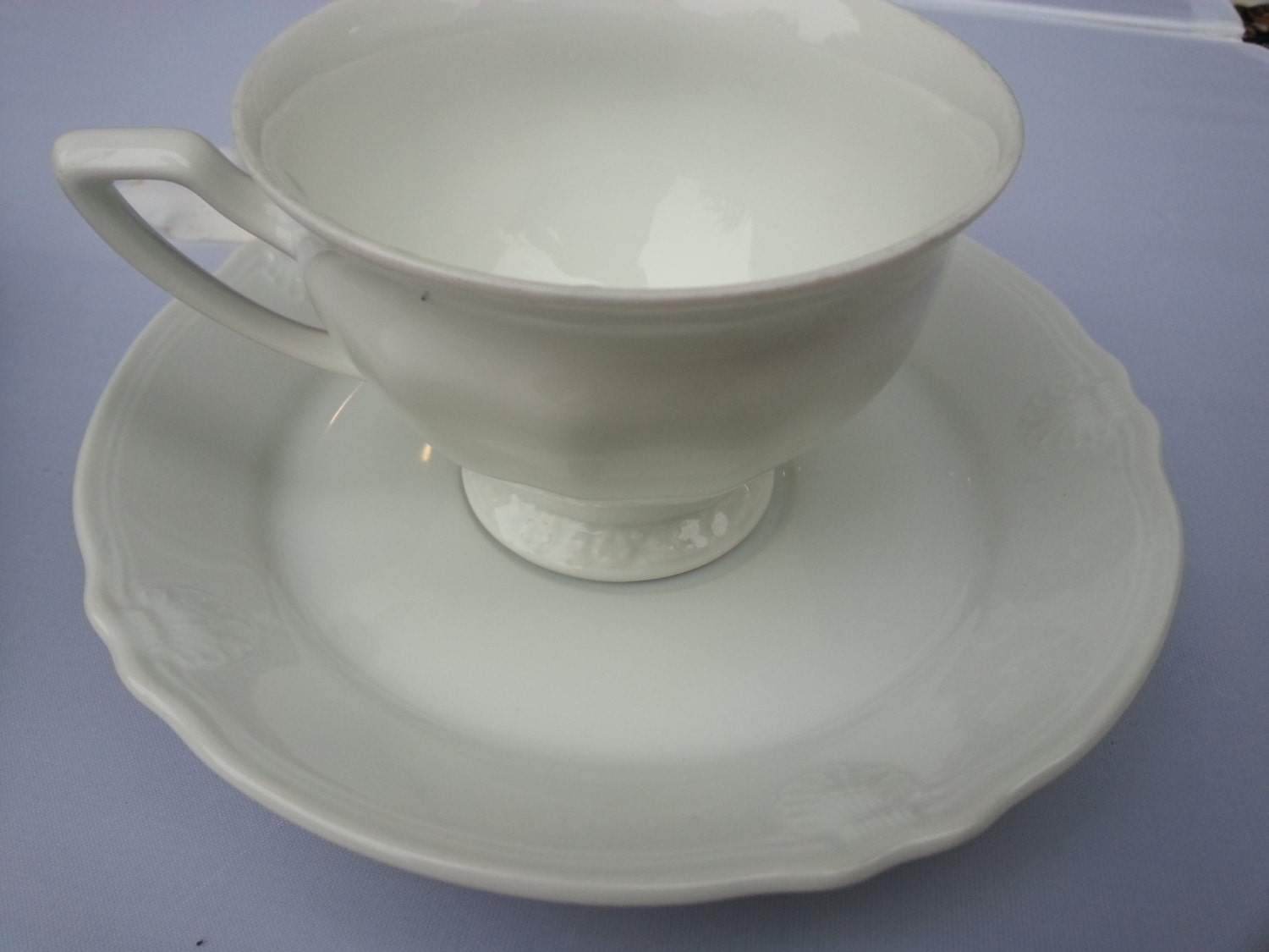 Rosenthal Germany “Maria” Vintage White Tea Cup and Mis-Matched Saucer ...