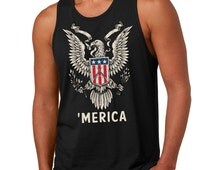 Popular items for merica tank top on Etsy