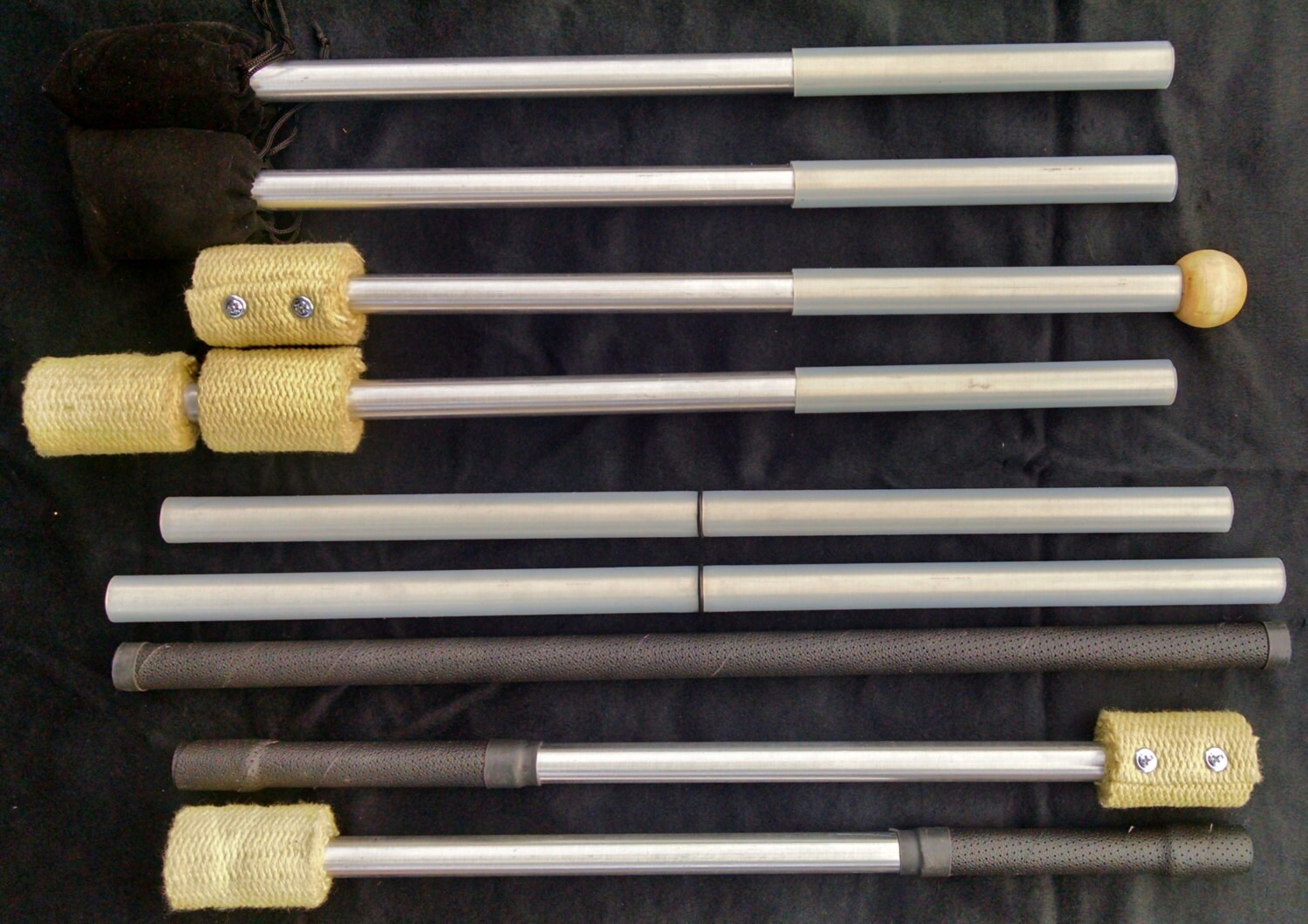 Collapsible Fire Contact Staff Double Staff Torches