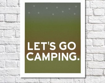 Unique lets go camping related items | Etsy
