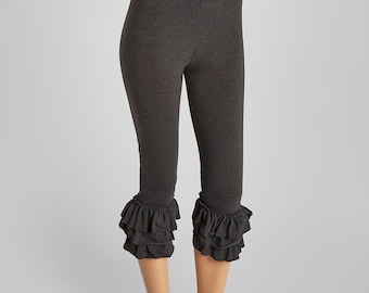 Ruffle capri pants | Etsy