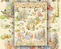 Popular items for peter rabbit clipart on Etsy