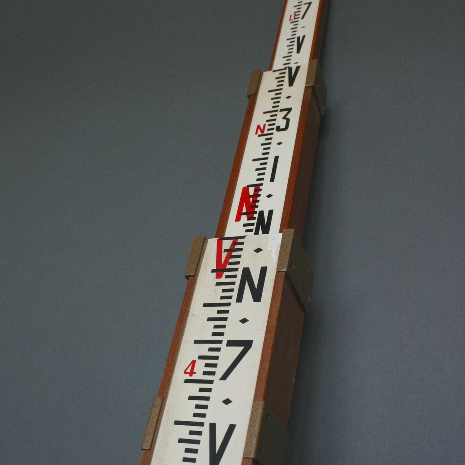 Vintage English Survey Measuring Rod Telescopic Surveyors