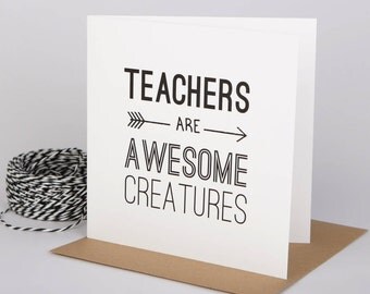 Card for teacher | Etsy