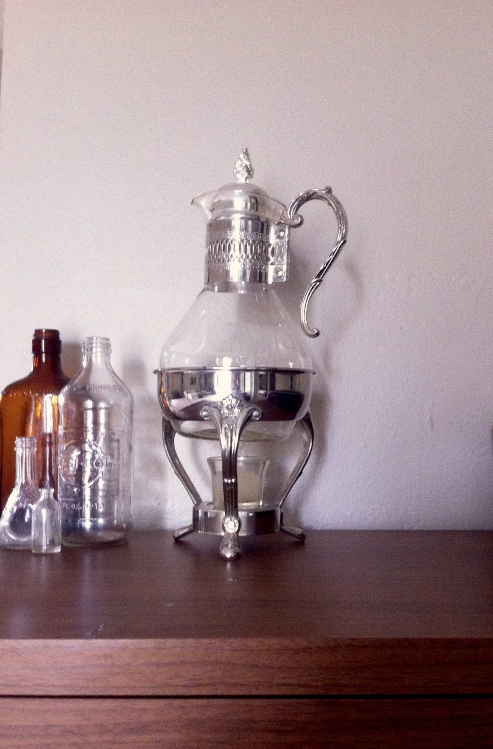 Vintage Leonard Silver plated coffee carafe, 10 cup carafe, antique ...