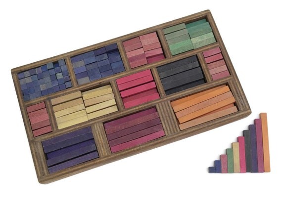 Counting Blocks. Full Set of Vintage Cuisenaire by LeBonheurDuJour