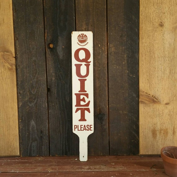 Vintage Golf Sign Quiet Please Paddle Phoenix Open Golf