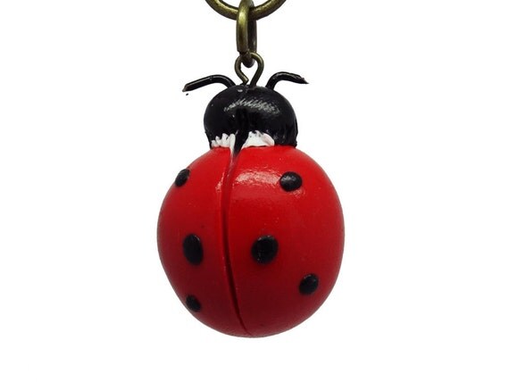 By the Shed Ladybird Keyring Lady Bug Insect by BytheShed on Etsy
