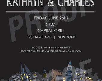 City invitation | Etsy