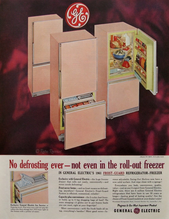 1961 GE Frost Guard Freezer - General Electric Refrigerator Freezer ...
