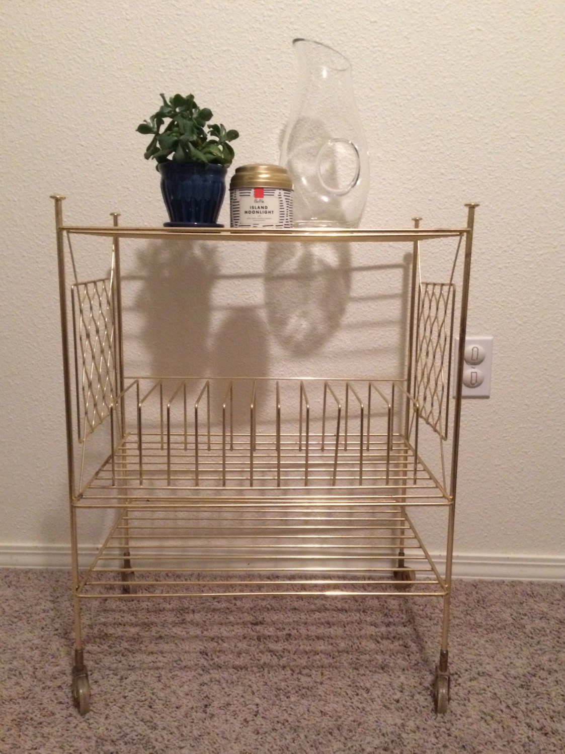 Mid-Century Album Record Cart Rack – Haute Juice