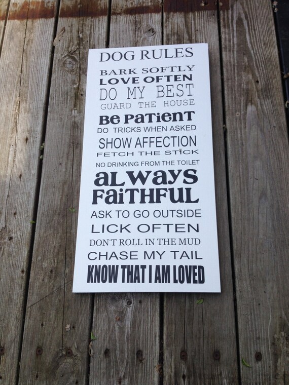 Dog Rules subway sign