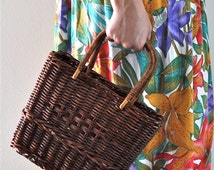 Popular items for wicker basket purse on Etsy