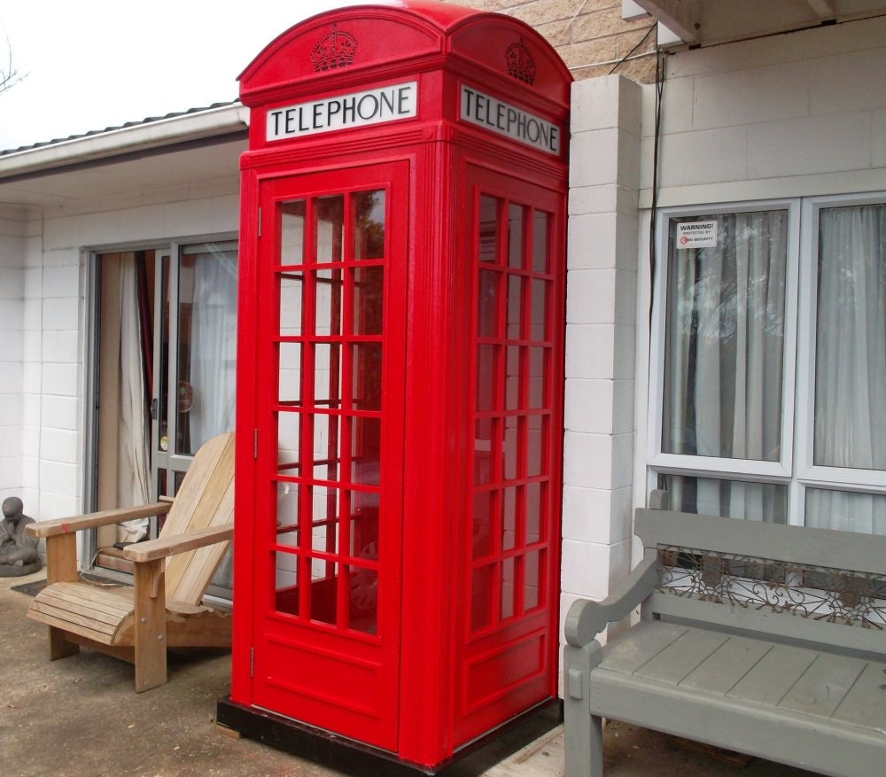 Red English Telephone booth plans PDF downloadable file