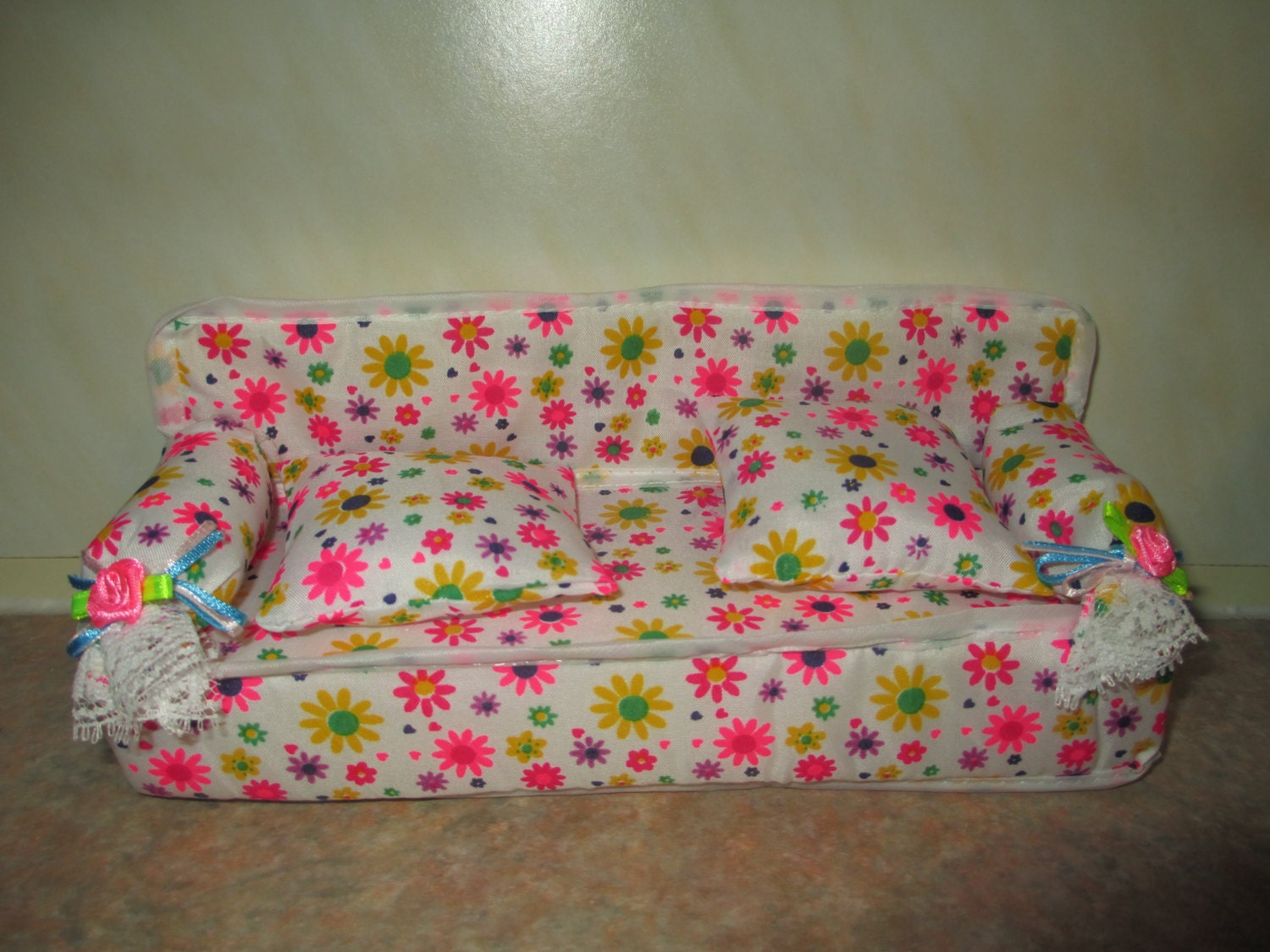 barbie sofa lounge furniture set of 5 silkstone fashion royalty fabric ...