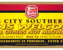 Popular items for kansas city southern on Etsy