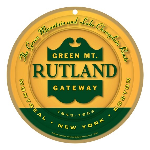 Rutland Railway Logo Wood Plaque / Sign by CreativeReproduction