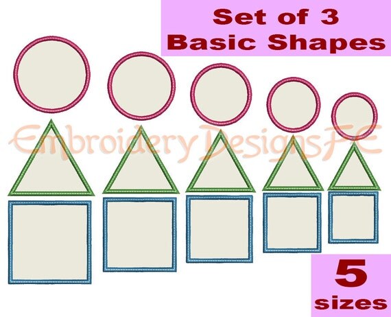 Basic Shapes Applique Circle Applique by EmbroideryDesignsFE