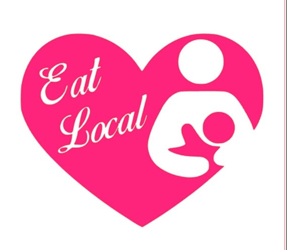 Breastfeeding Heart Decal Eat Local Breastfeeding