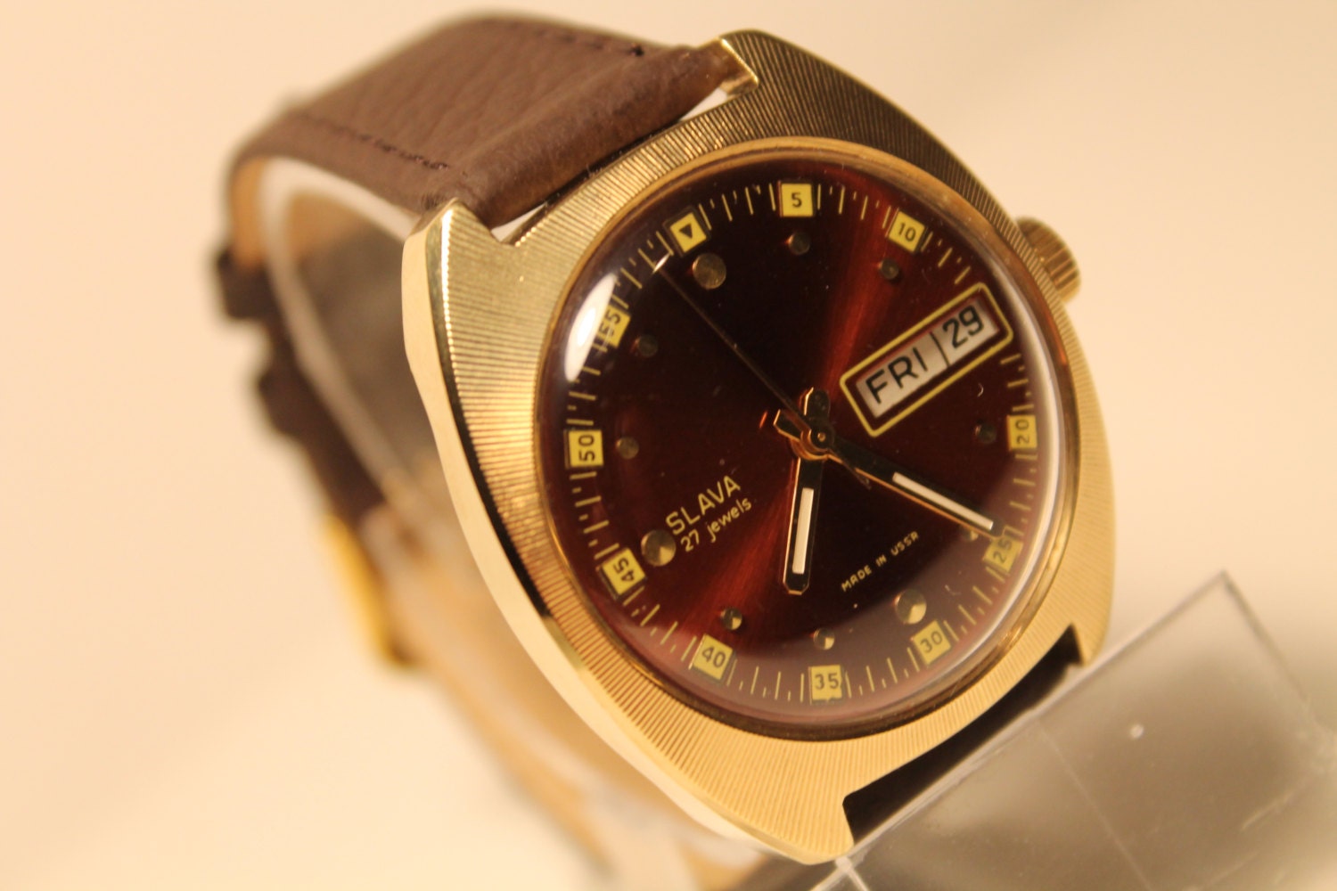 Wrist Watch SLAVA AUTOMATIC 27 jewels movement double