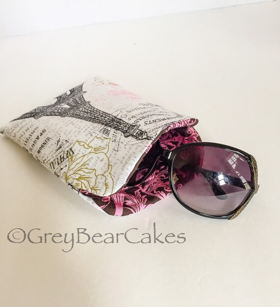 Paris Extra Large Sunglass Case Fabric Sunglasses By Greybearcakes