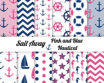 Popular items for anchor digital paper on Etsy