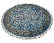 Unique blue round rug related items | Etsy