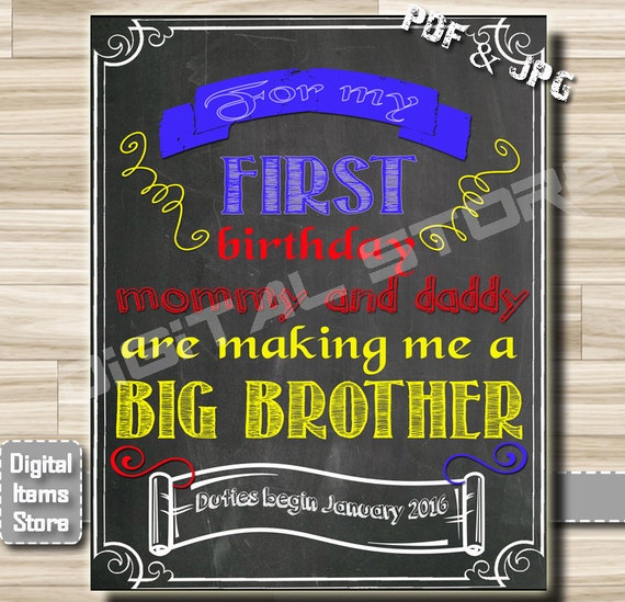 Welcome Baby SIgn Welcome Chalkboard Sign Becoming Brother