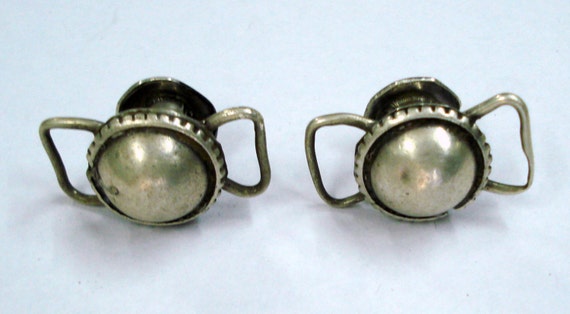 vintage antique tribal old silver ear plug by tribalsilver99