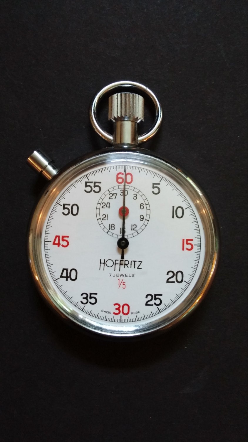Vintage Swiss Timer Stopwatch Rare HOFFRITZ 7 Jewels