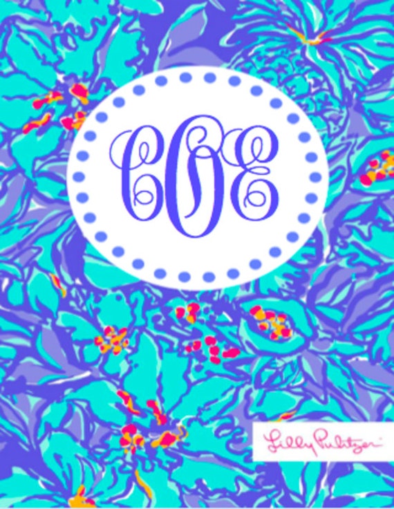 Lilly Pulitzer Binder Covers Monogram