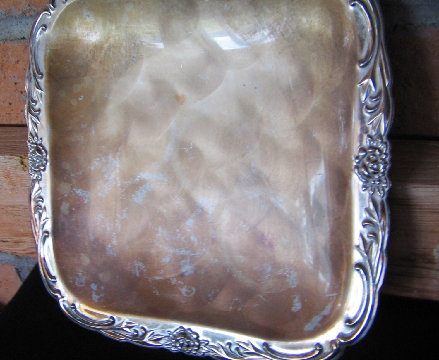 Handcrafted Silverplate Coffee Tea Service Tray Platter Server 8″ Plate ...