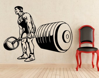 Bodybuilding decal | Etsy