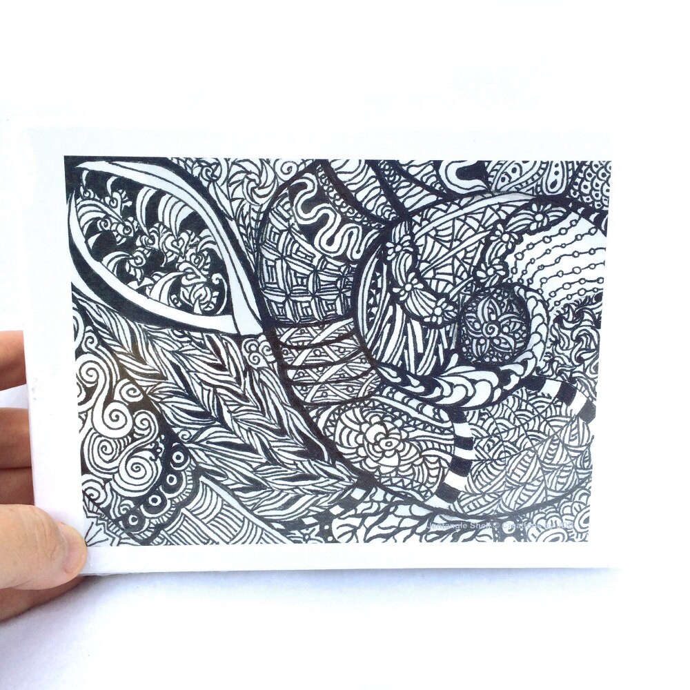 Zentangle Shell Jigsaw Puzzle from Original by CreationsByJDB
