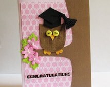 Unique owl graduation card related items | Etsy