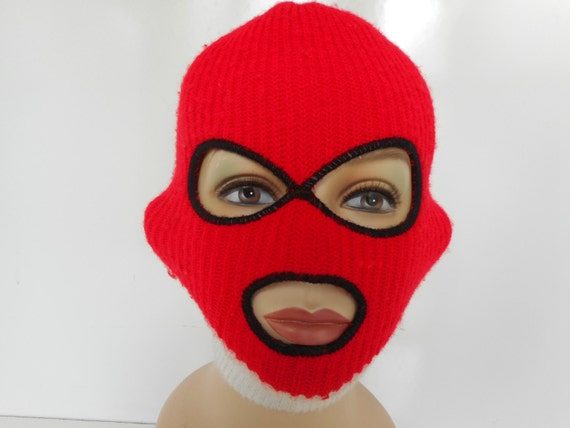 Vintage Full Faced Ski Mask Bank Robber Mask by nanascottagehouse