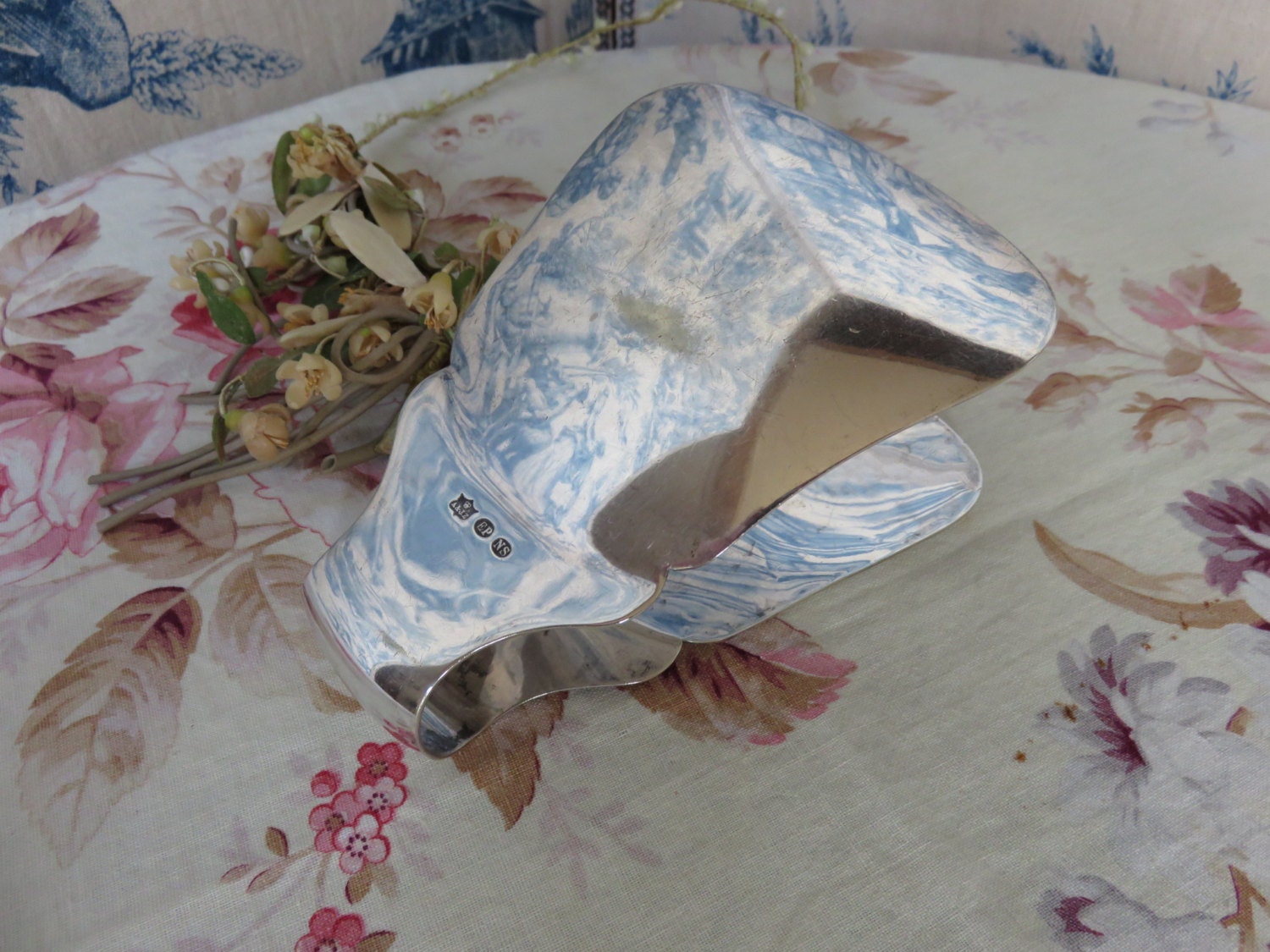 Vintage English Silver Plated Bread / Bread Roll Server / Tongs /1910s ...