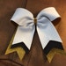 3 Texas Size Cheer bow single layer trimed ends by ABCBows