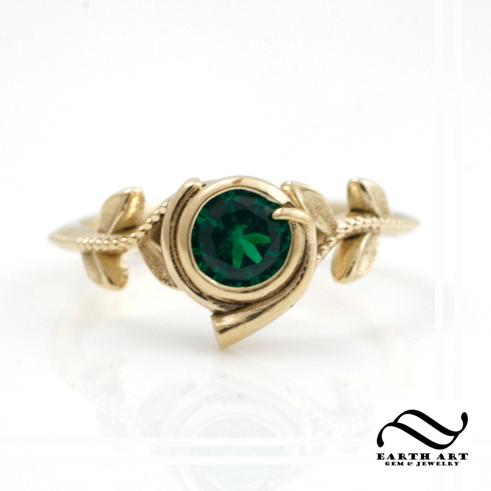 Kokiri Emerald Ring Legend of Zelda Geeky Engagement Ring